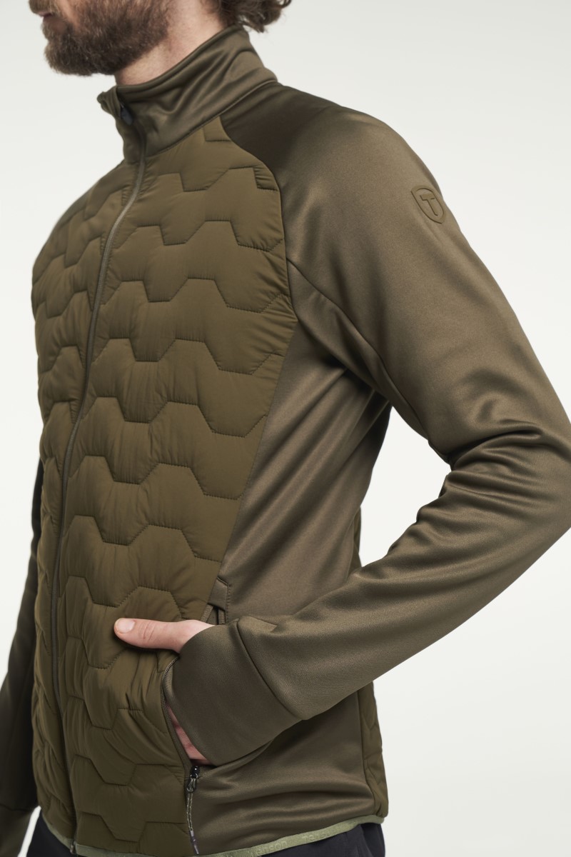 Tenson Mens TXlite Hybrid Zip | 858_dark_olive | XXL | 7333020165156